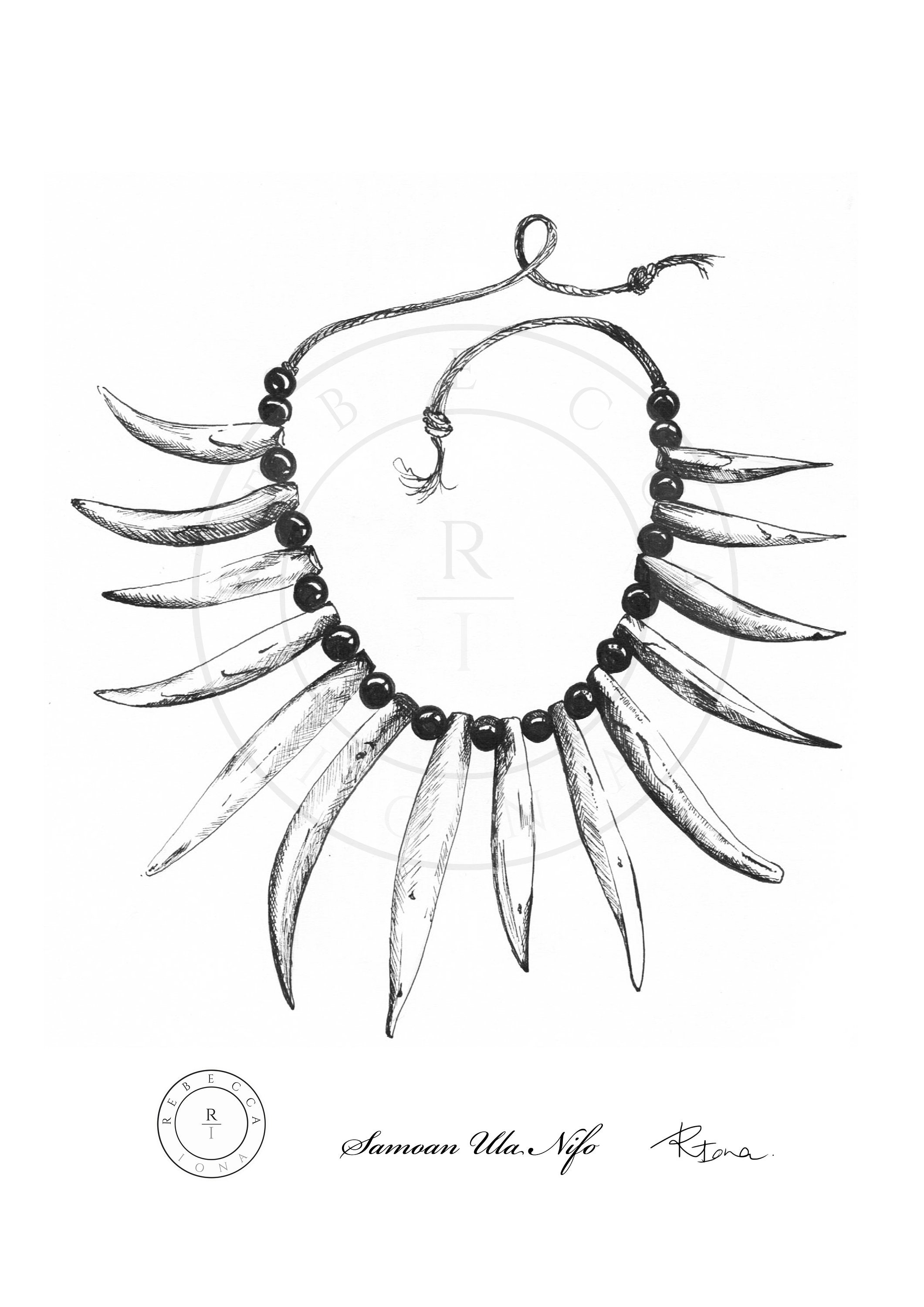 Samoan Ula Nifo Tradional Samoan Art Collection - Etsy