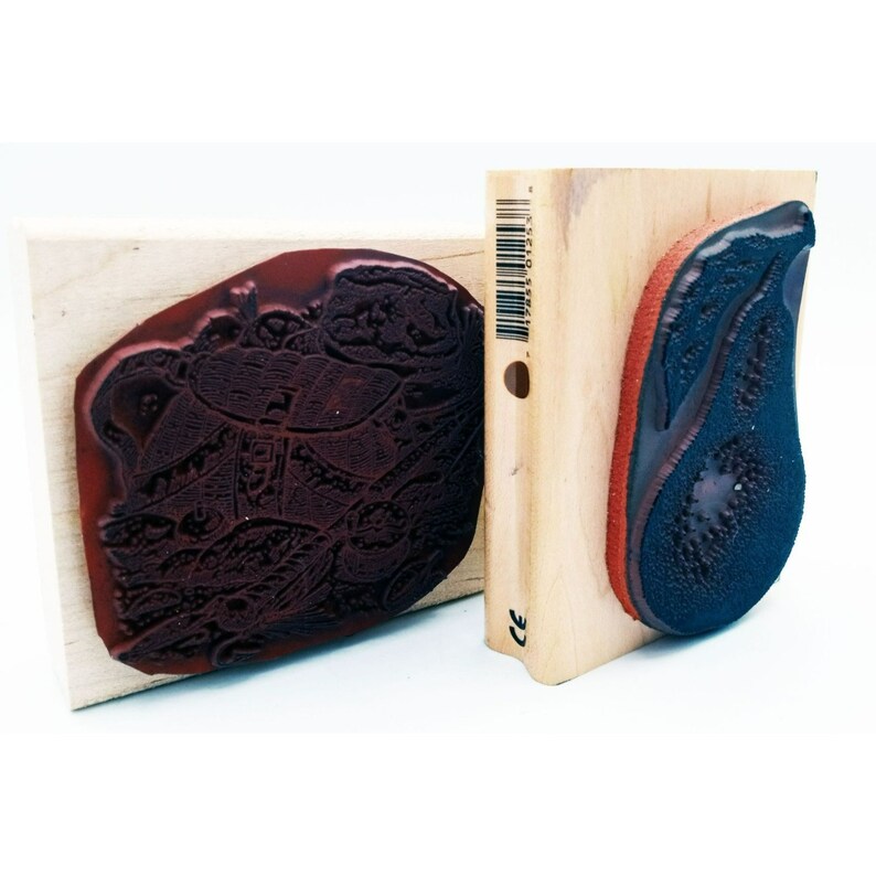 Set of Pear Stamp and Angler Stampin up Rubber Stamped Fishing Rod ...