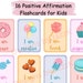 Positive Affirmation Flashcards for Kids, Sweets Flashcards for Kids ...