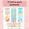Bookish Quote Bookmarks, Positive Quote Bookmarks, Printable Bookmarks ...