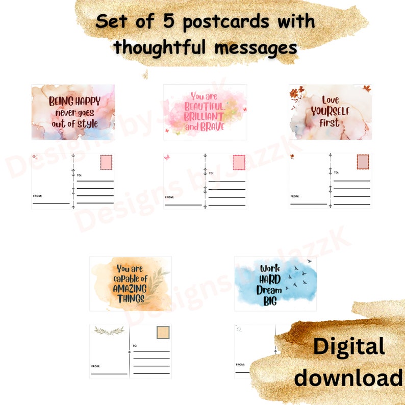 Postcards With Thoughtful Messages, Printable Postcards With ...