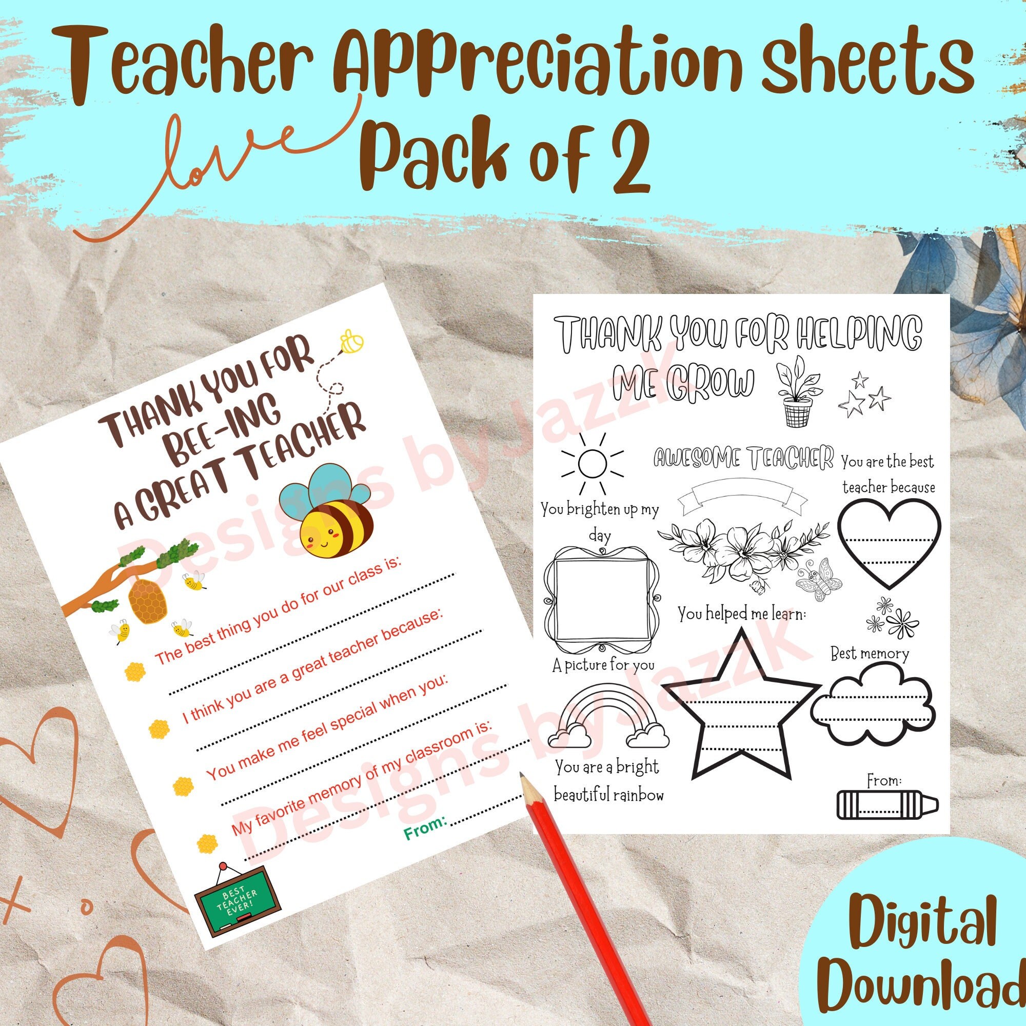 Teacher Appreciation Activity Pack | Instant Download | Printable for ...
