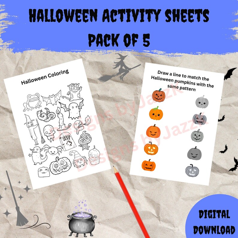 Halloween Activity Pack for Children Instant Download Printable for ...