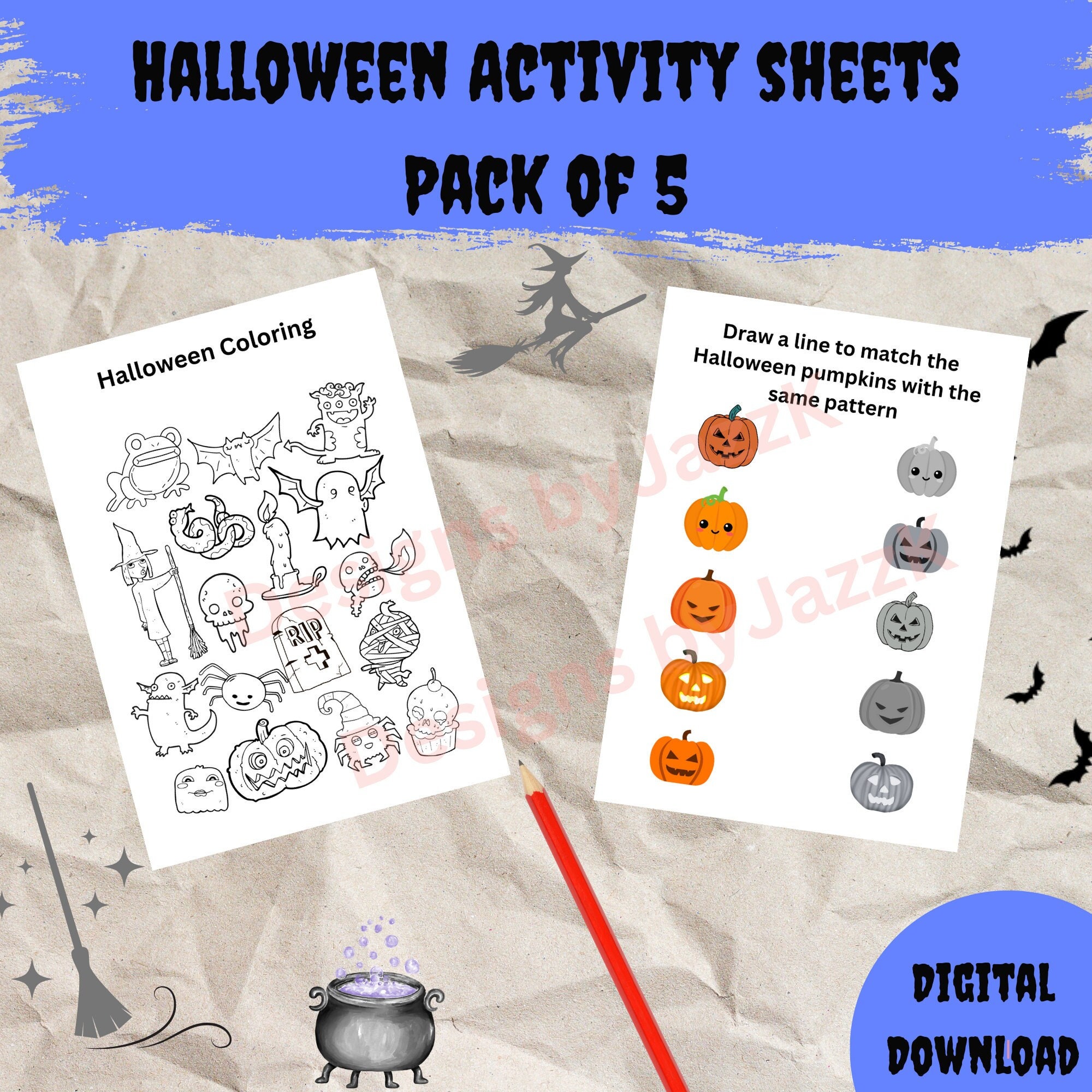 Halloween Activity Pack for Children Instant Download Printable for ...