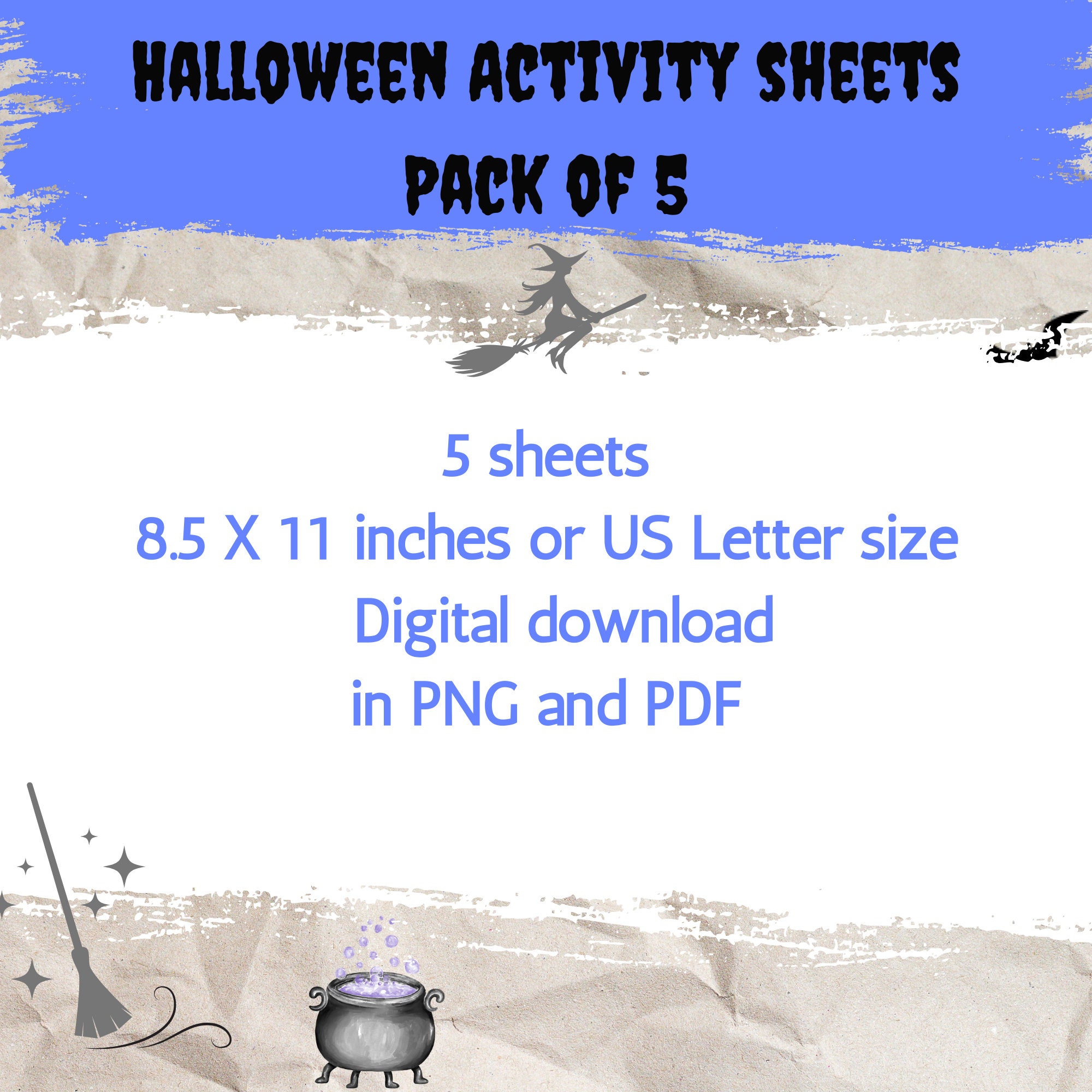 Halloween Activity Pack for Children Instant Download Printable for ...