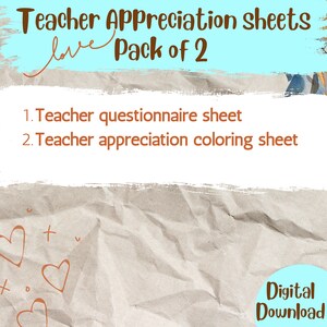 Teacher Appreciation Activity Pack | Instant Download | Printable for ...