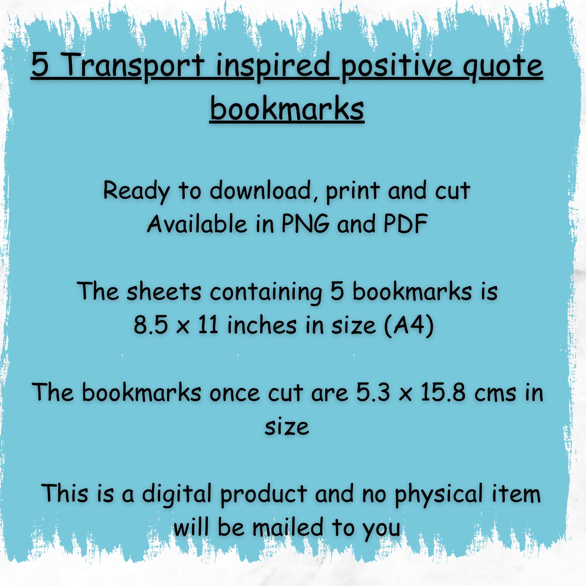 Positive Quote Bookmarks for Kids, Printable Transportation Bookmarks ...