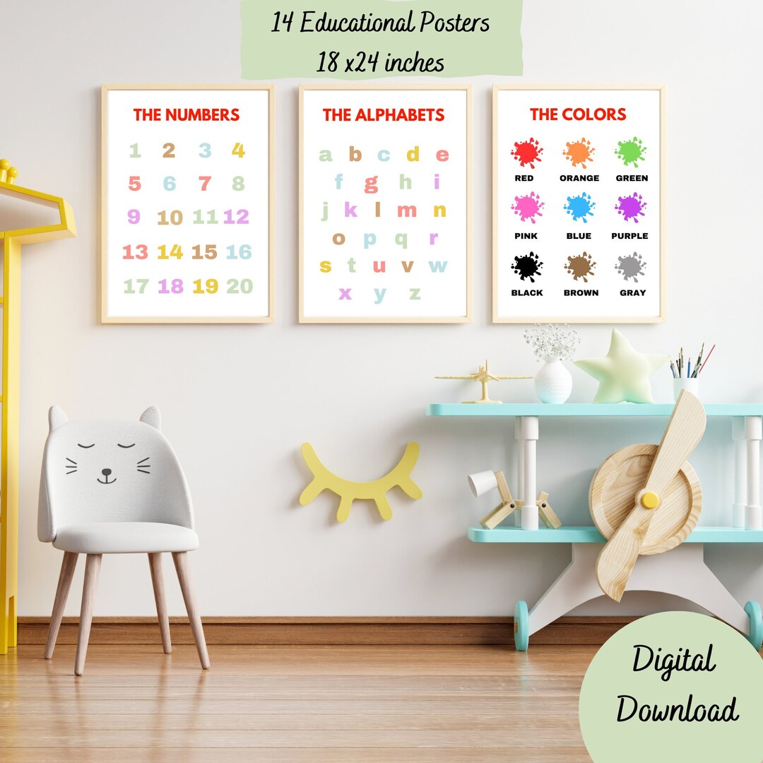 Educational Posters, Classroom Posters, Learning Alphabets, Numbers ...