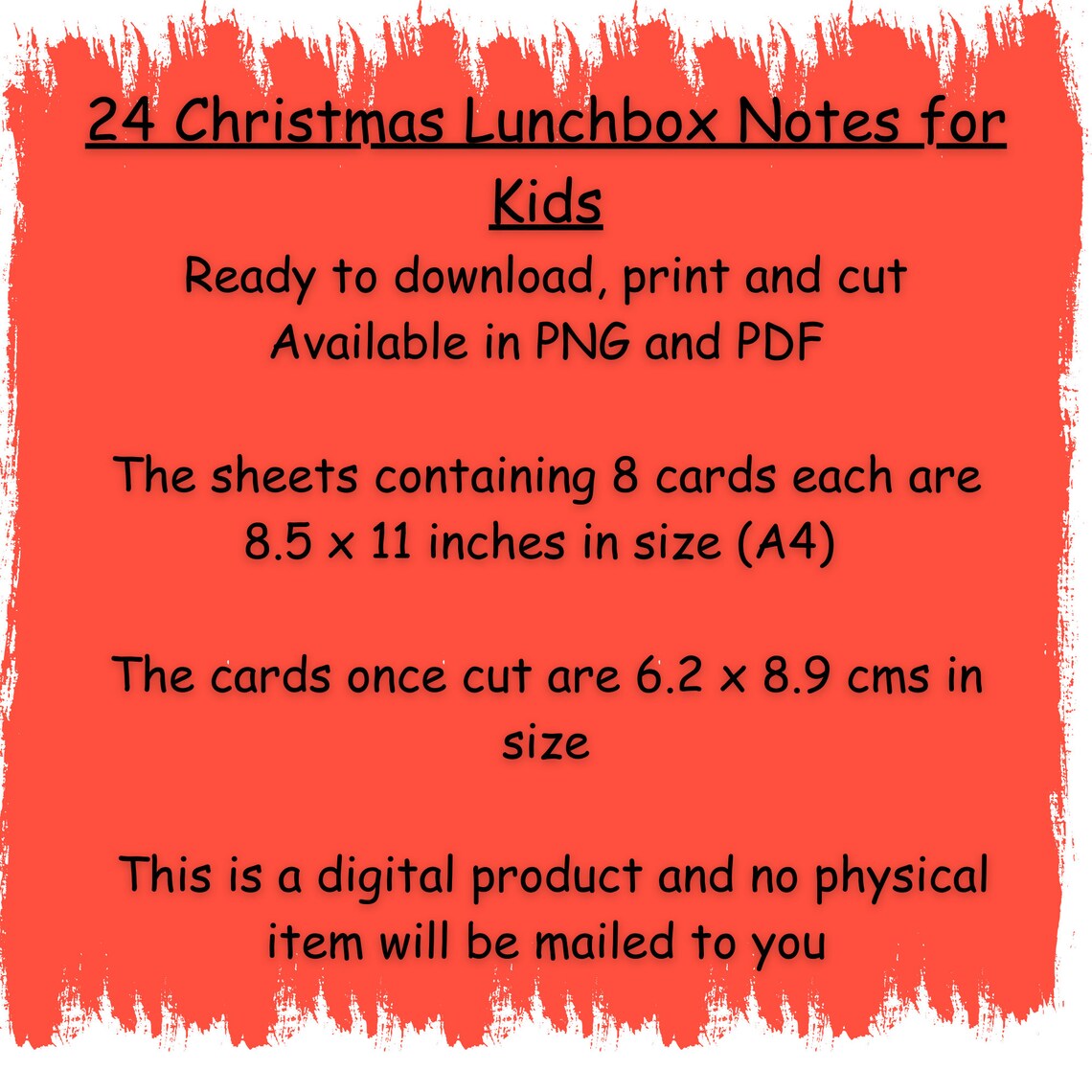 Christmas Lunchbox Notes for Kids, Festive Lunchbox Notes, Cute ...