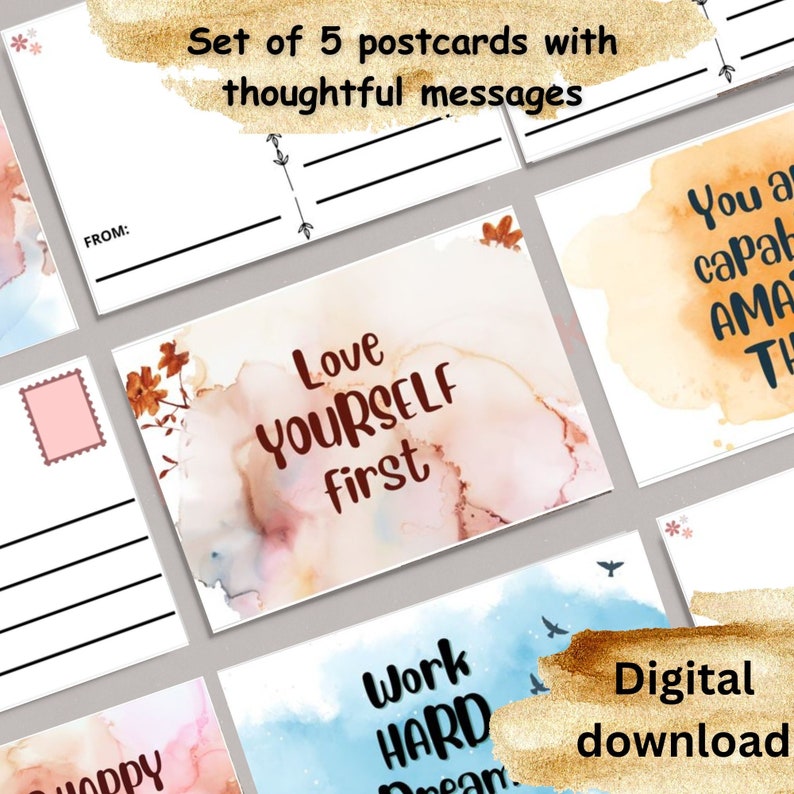 Postcards With Thoughtful Messages, Printable Postcards With ...