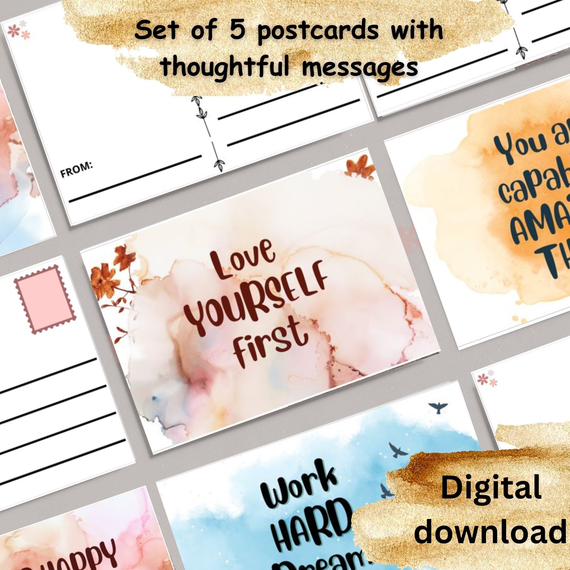 Postcards With Thoughtful Messages, Printable Postcards With ...