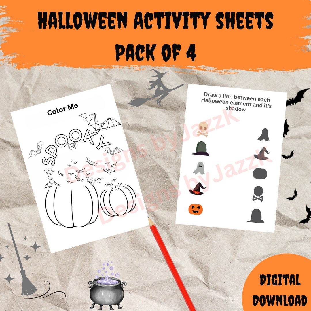 Halloween Activity Pack for Children Instant Download - Etsy