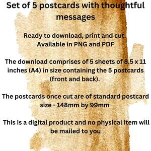 Postcards With Thoughtful Messages, Printable Postcards With ...