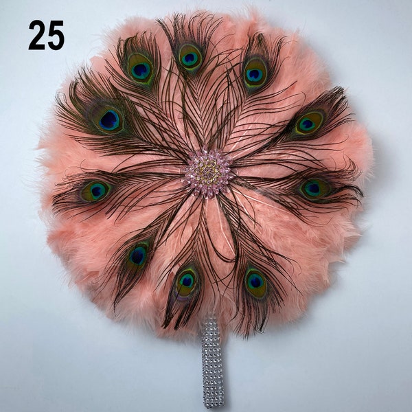 Peacock Feather Fan - Etsy