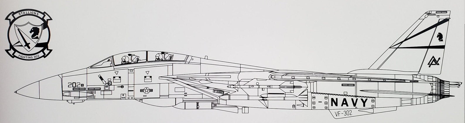 F-14 Profile in Digital SVG and DXF Format - Etsy