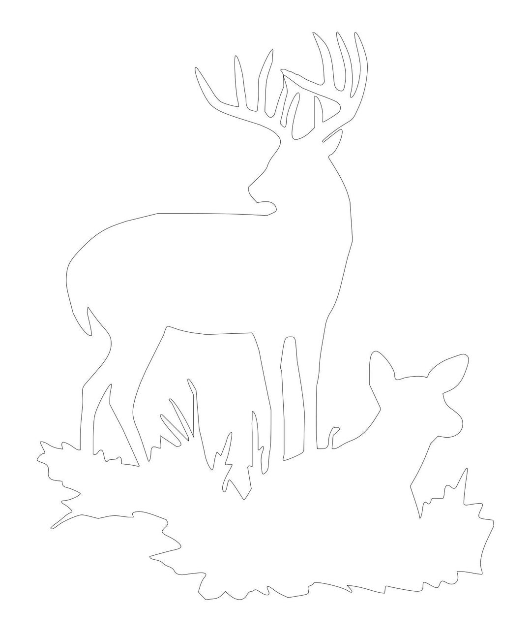 Buck and Doe Digital File AI, Dxf, Eps, Svg - Etsy