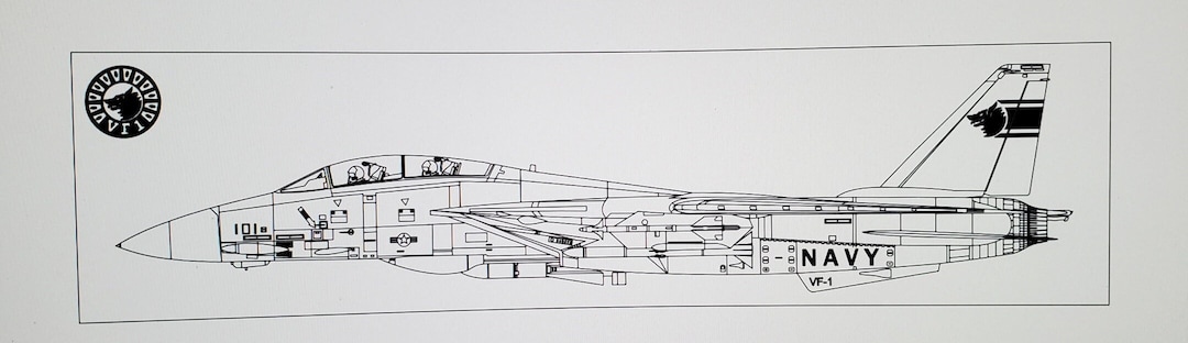 F-14 Tomcat Profile in Digital SVG and DXF Format - Etsy