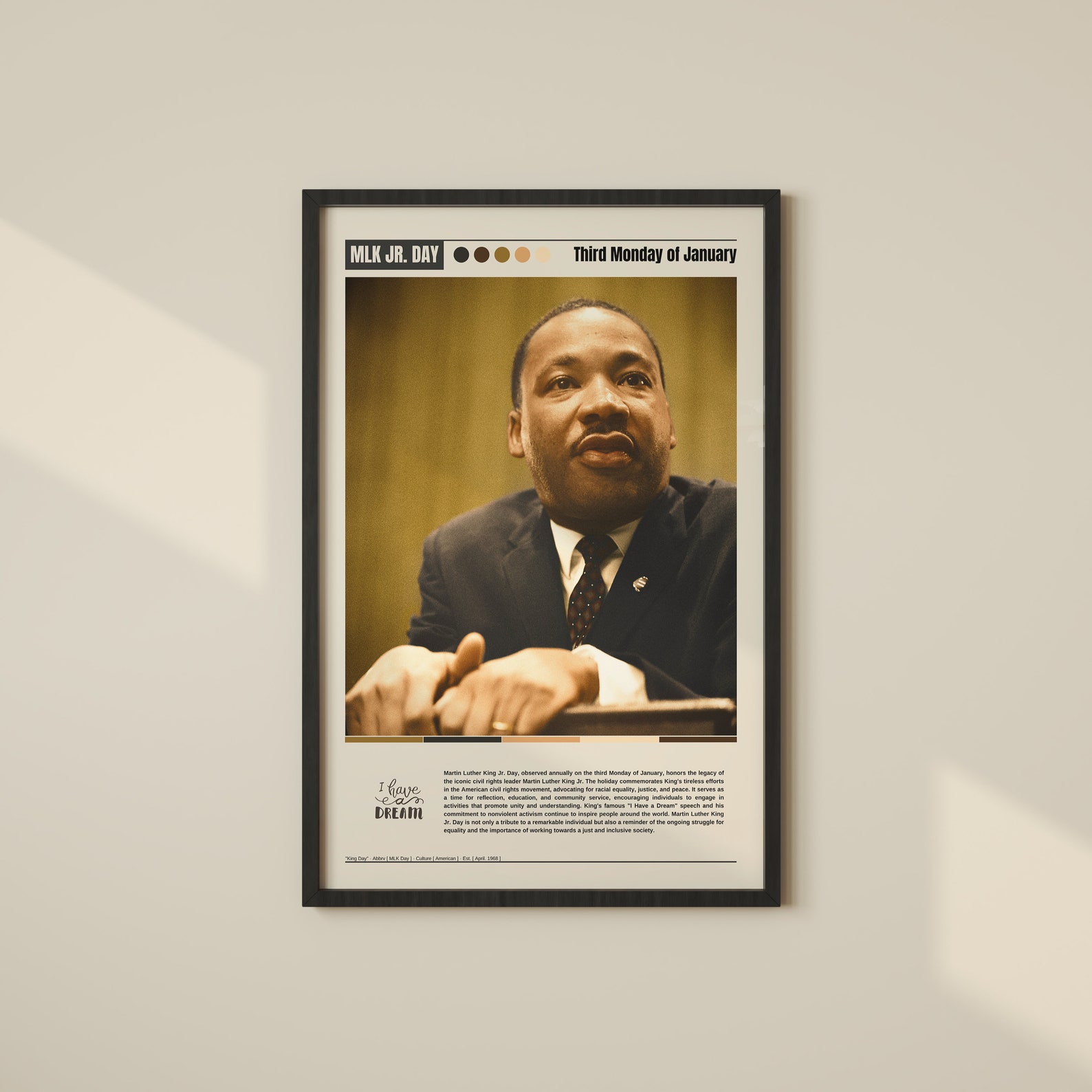 Martin Luther King Jr. Day Poster | Martin Luther King Jr. Day Print ...