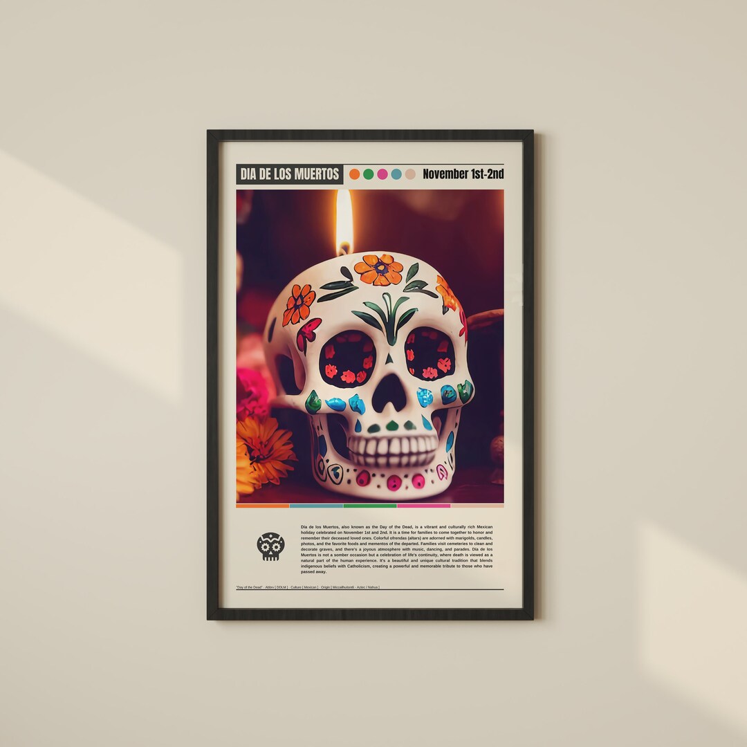 Day of the Dead Poster | Day of the Dead Print | Day of the Dead Wall ...