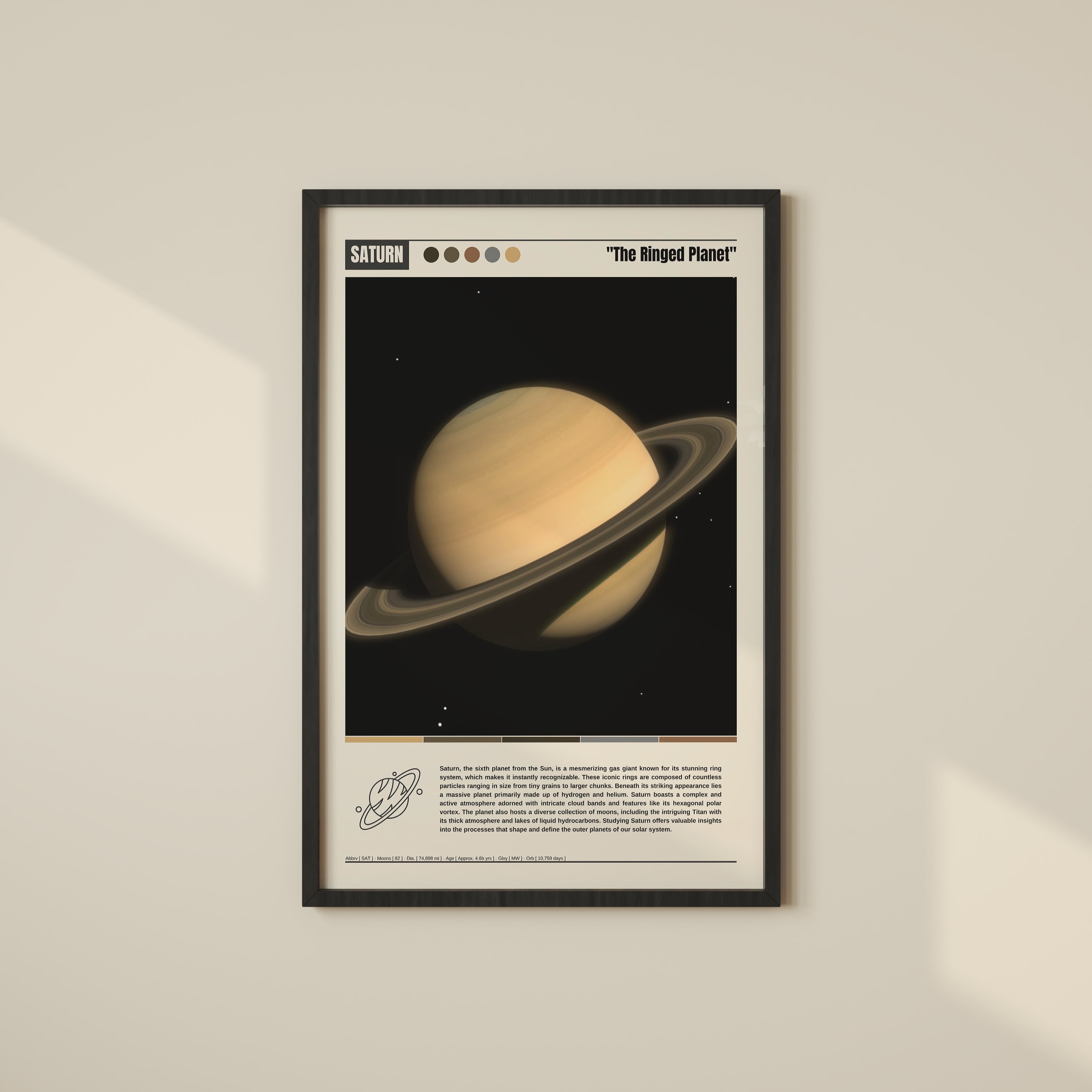 Planet Saturn For A Big Poster