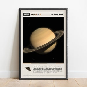 Saturn Print, Saturn Poster, Saturn Digital Download, Saturn Wall Art ...