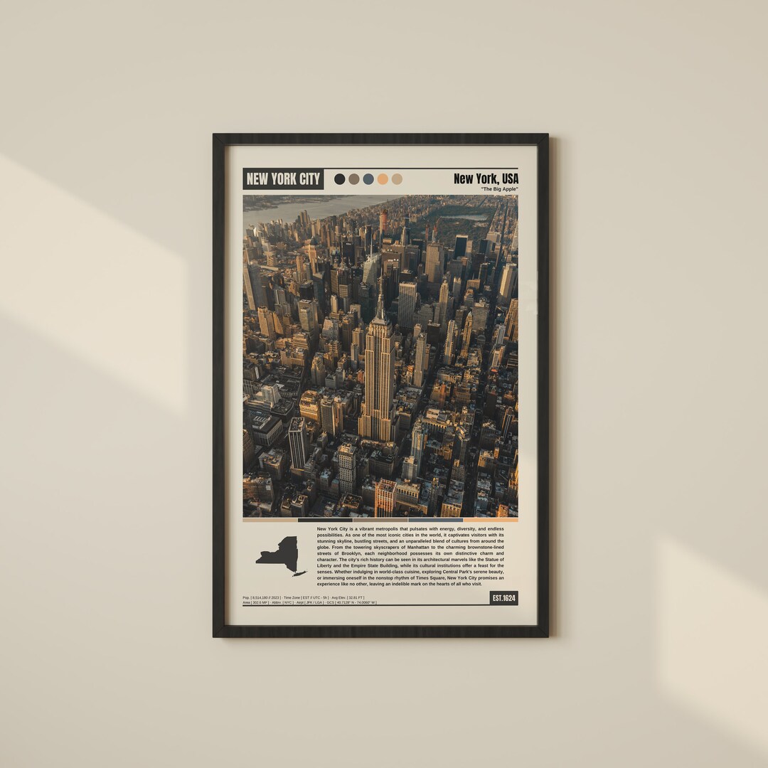 New York City Poster | New York City Print | New York City Wall Art ...