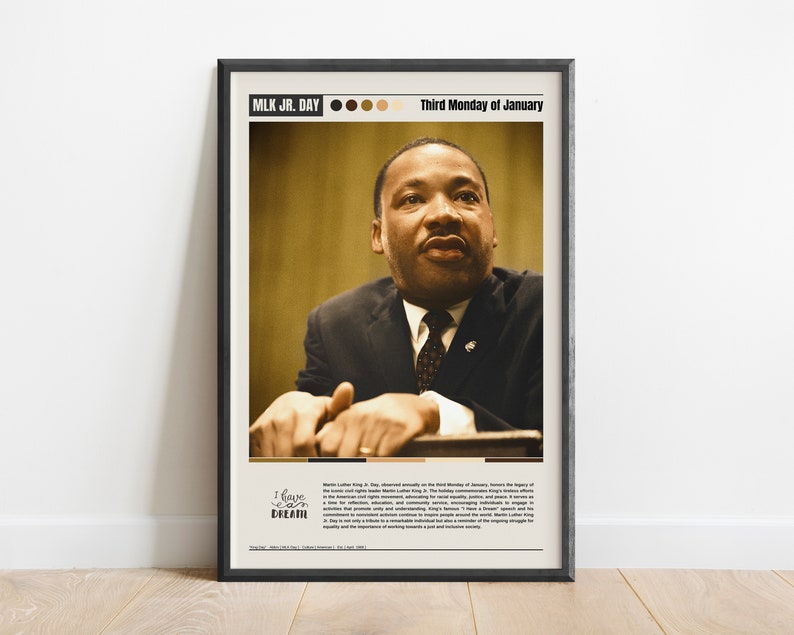Martin Luther King Jr. Day Poster | Martin Luther King Jr. Day Print ...
