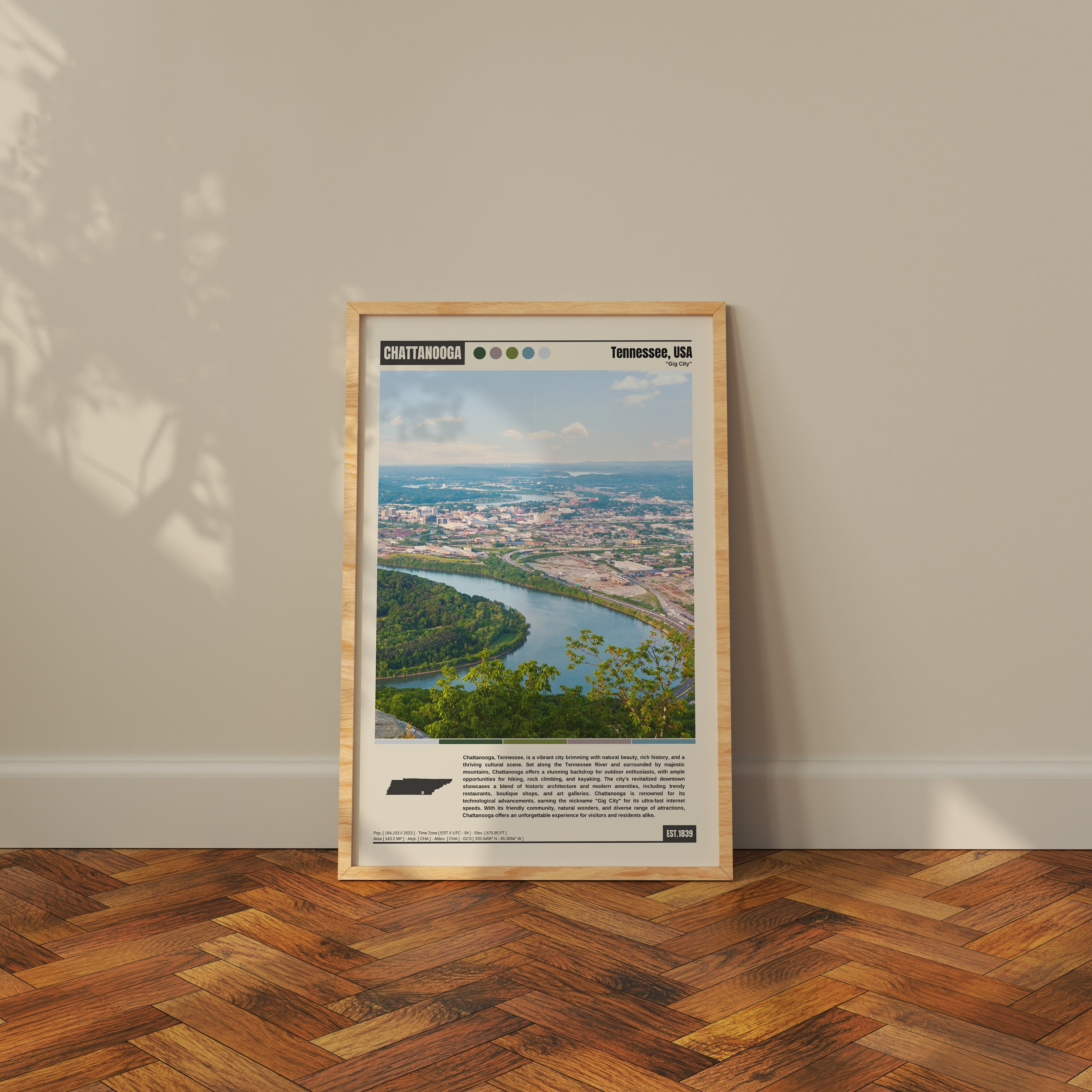 Chattanooga Poster | Chattanooga Print | Chattanooga Wall Art ...