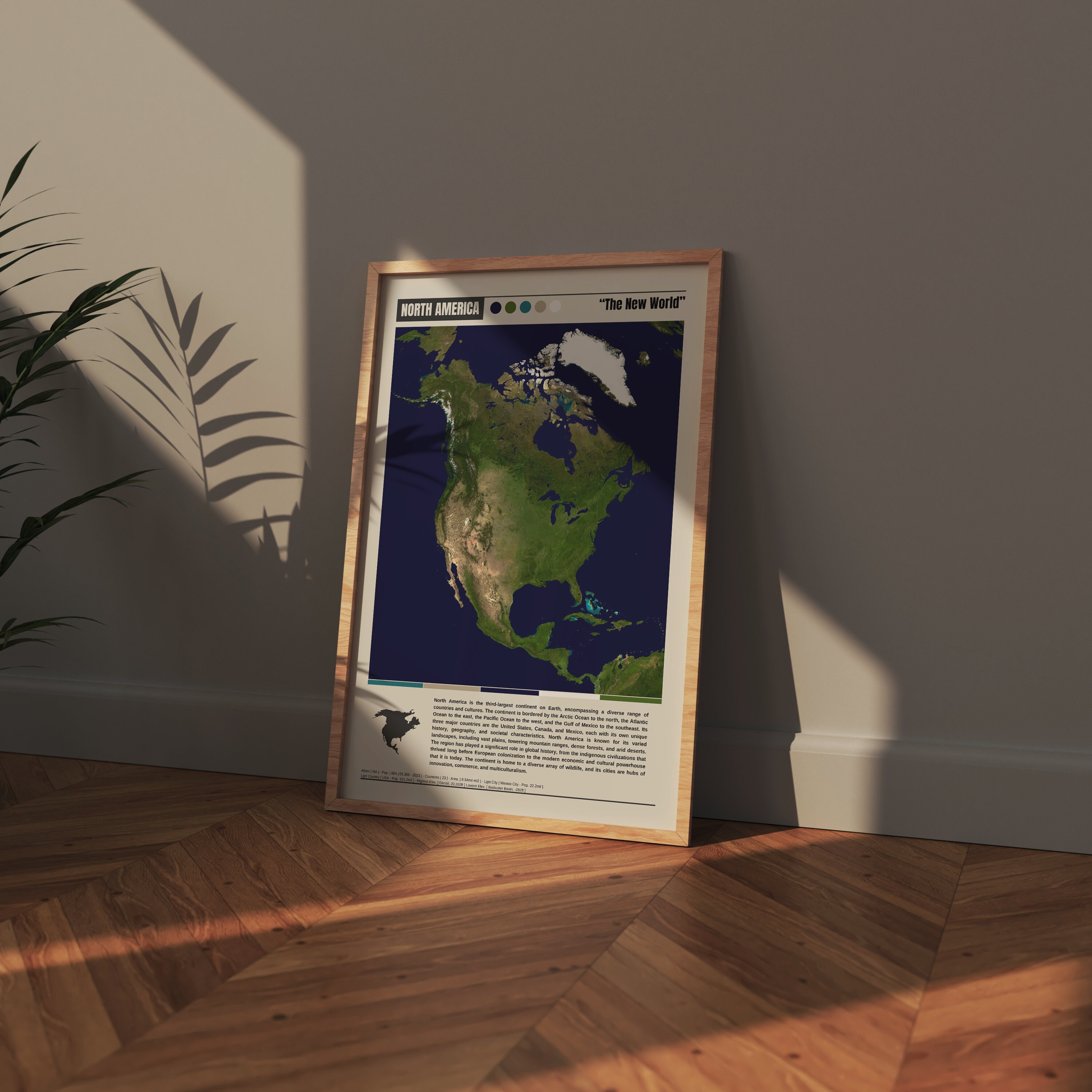 North America Poster | North America Print | North America Wall Art ...