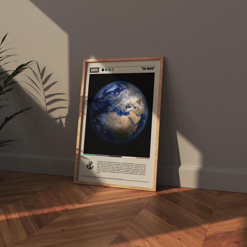 Earth Print, Earth Poster, Earth Digital Download, Earth Wall Art ...
