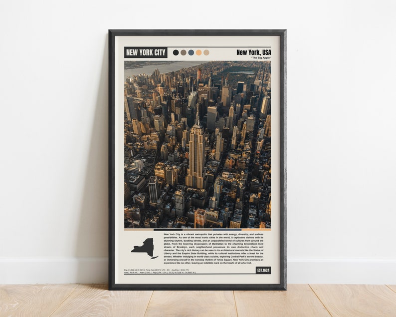 New York City Poster New York City Print New York City - Etsy