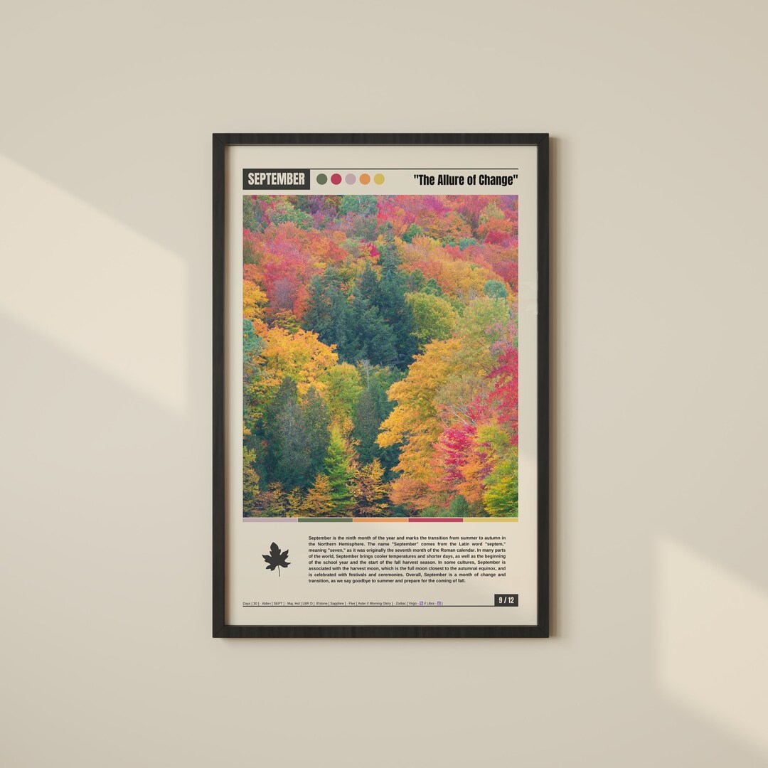 September Print, September Poster, September Digital Download ...