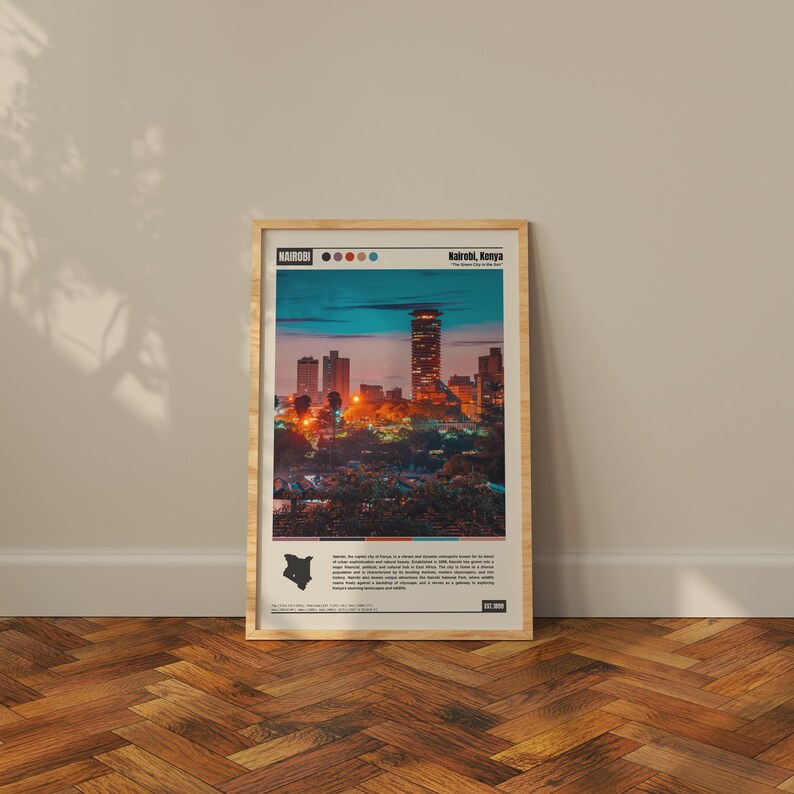Nairobi Poster | Nairobi Print | Nairobi Wall Art | Nairobi Decor ...