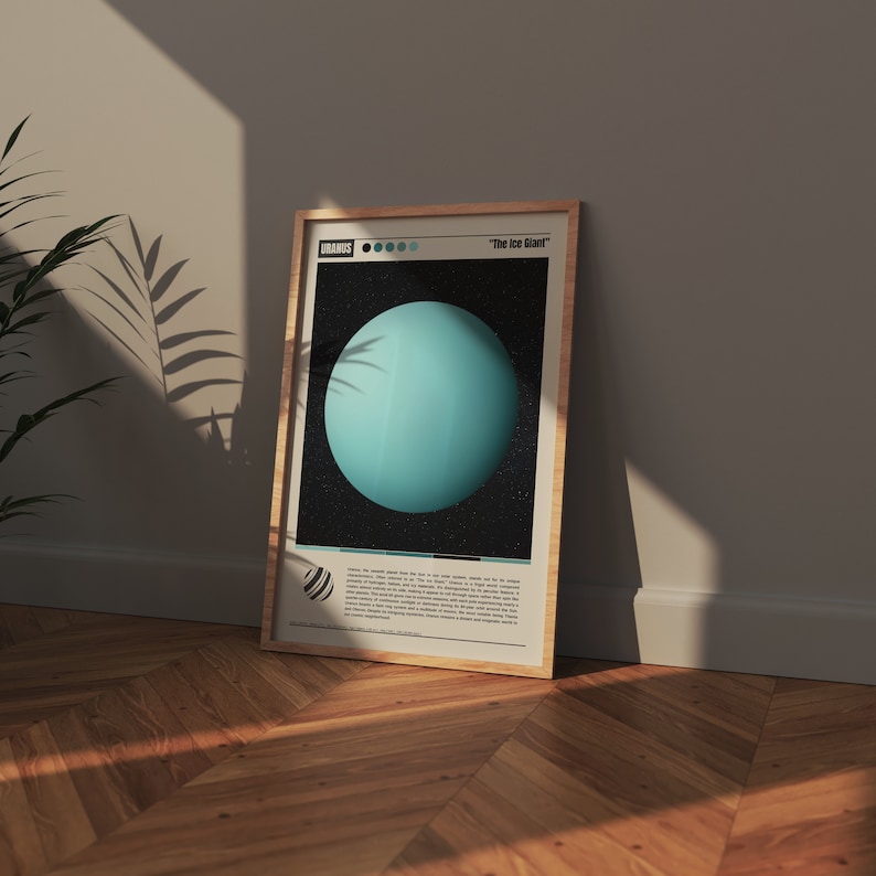 Uranus Poster, Uranus Print, Uranus Wall Art, Uranus Digital Oil ...