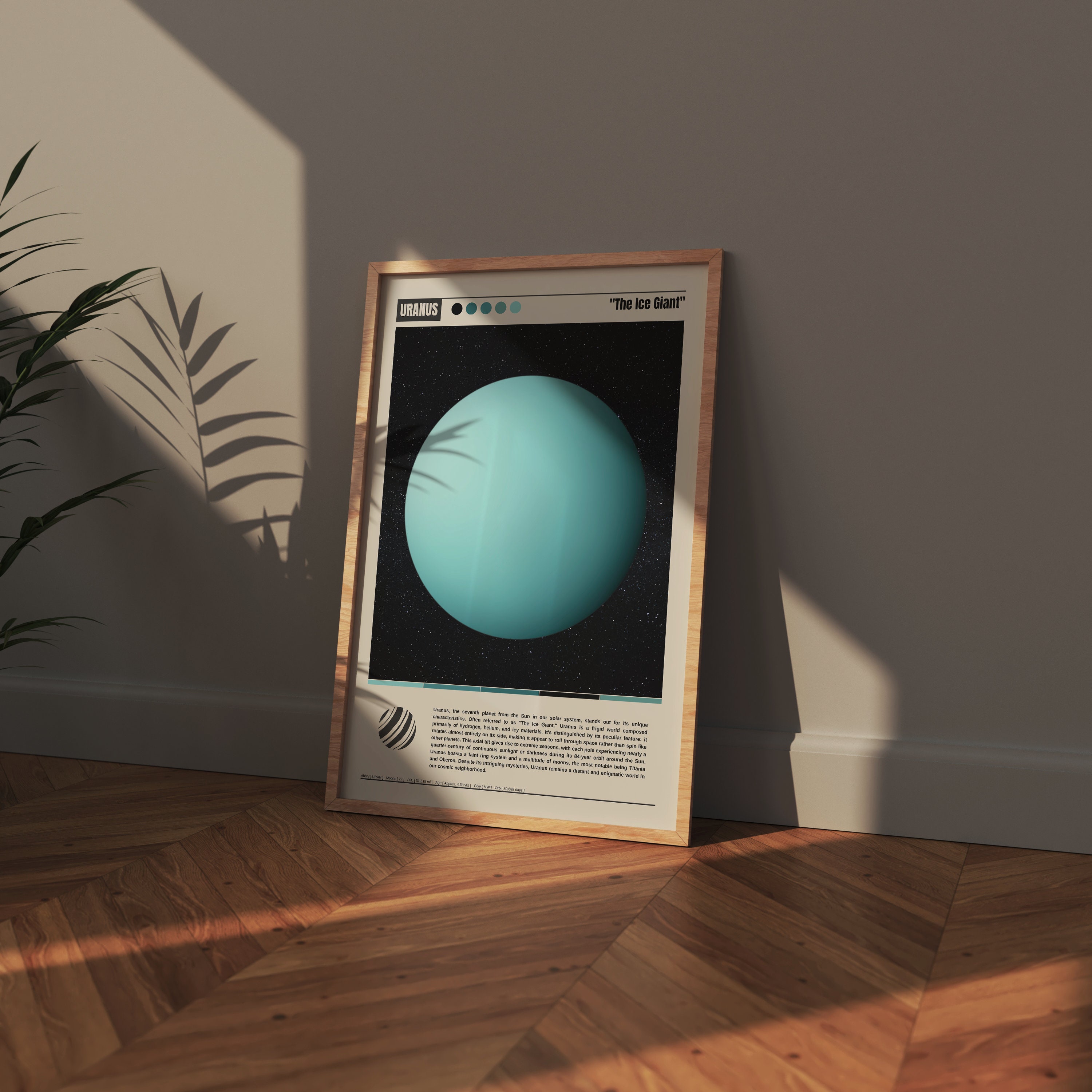 Uranus Poster, Uranus Print, Uranus Wall Art, Uranus Digital Oil ...