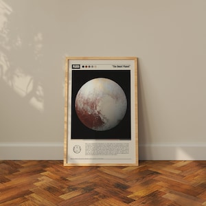 Pluto Poster, Pluto Print, Pluto Wall Art, Pluto Digital Download ...