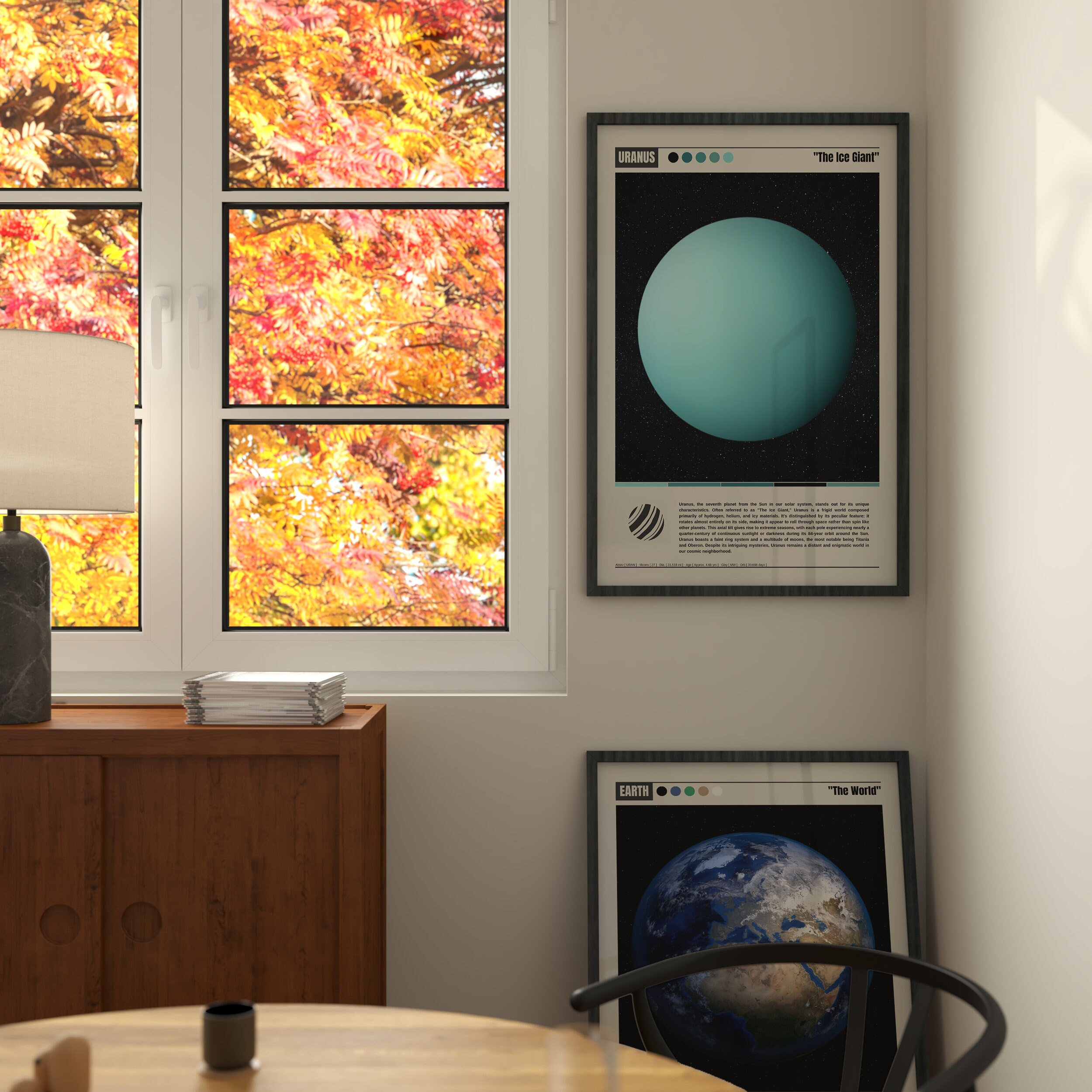 Uranus Poster, Uranus Print, Uranus Wall Art, Uranus Digital Oil ...