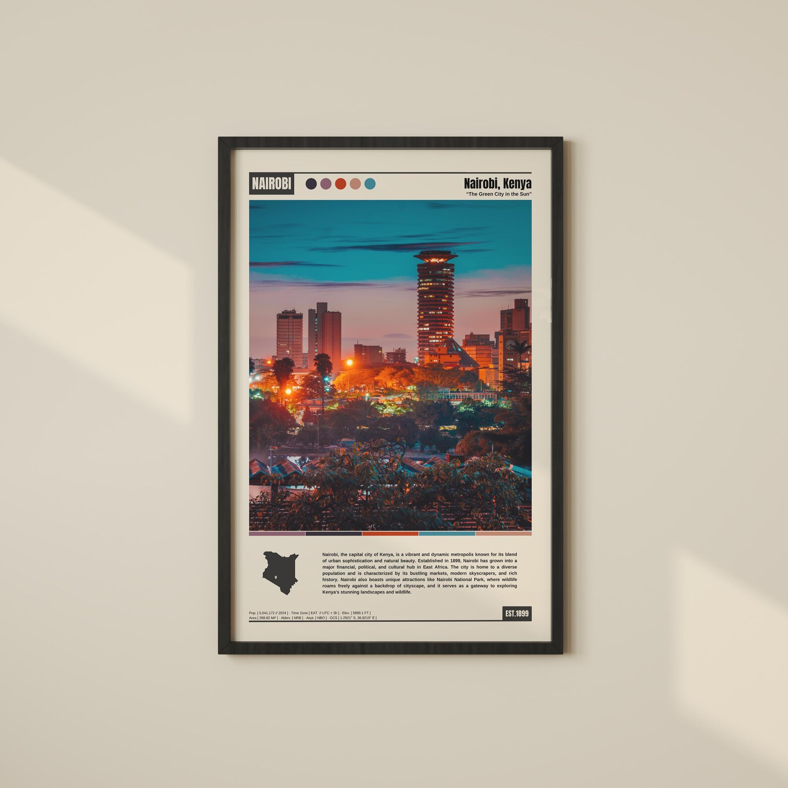 Nairobi Poster | Nairobi Print | Nairobi Wall Art | Nairobi Decor ...