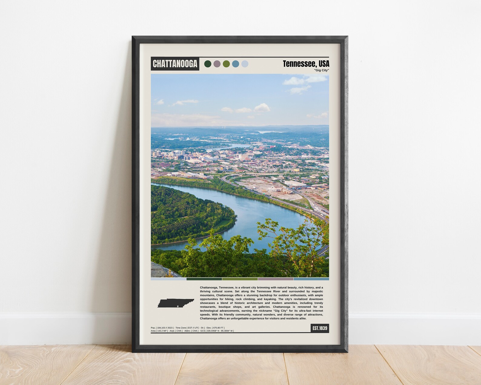 Chattanooga Poster | Chattanooga Print | Chattanooga Wall Art ...
