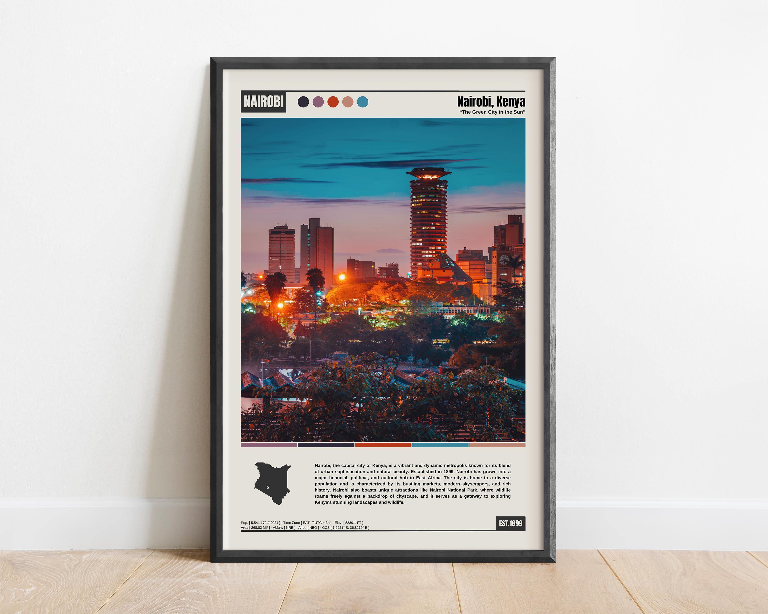 Nairobi Poster | Nairobi Print | Nairobi Wall Art | Nairobi Decor ...