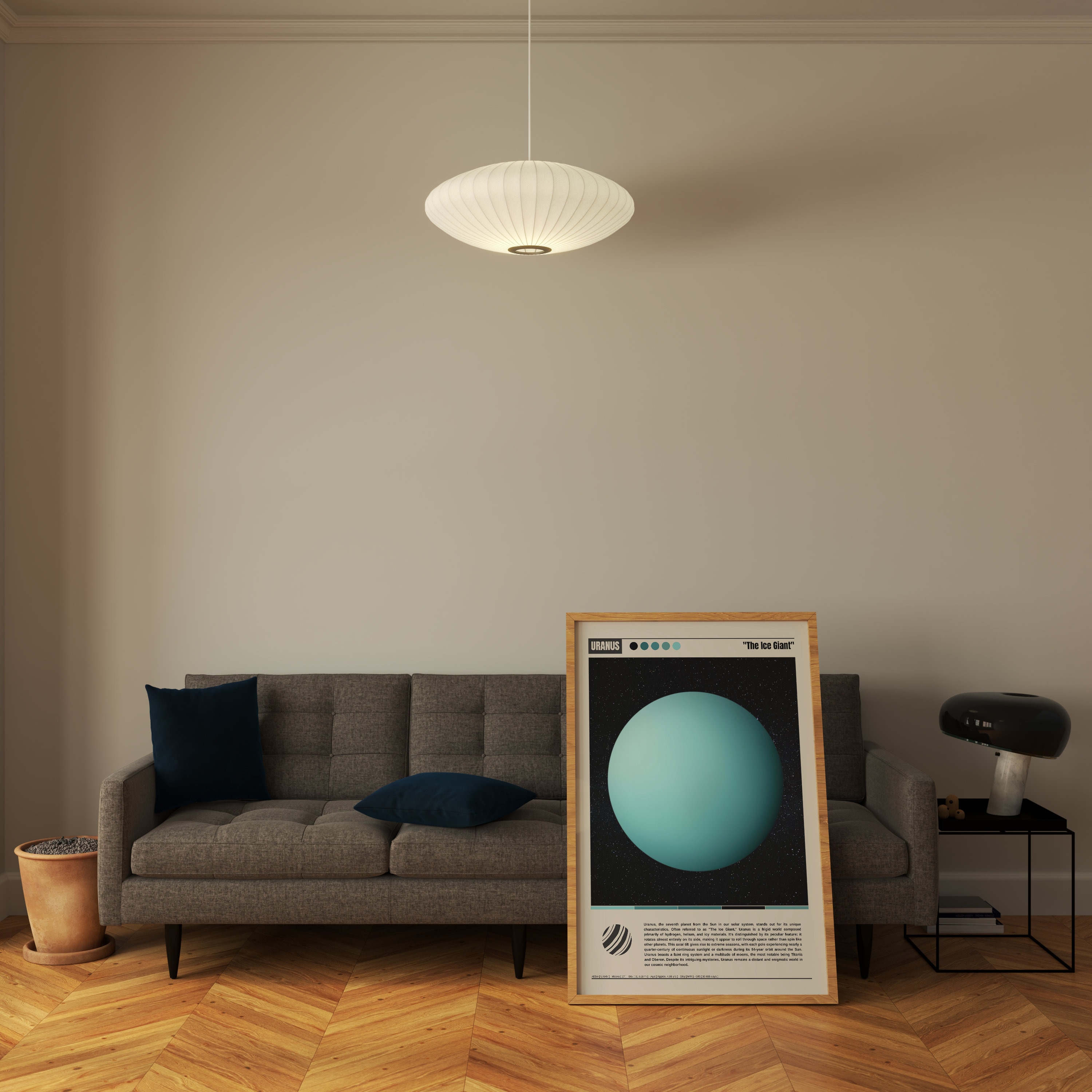 Uranus Poster, Uranus Print, Uranus Wall Art, Uranus Digital Oil ...