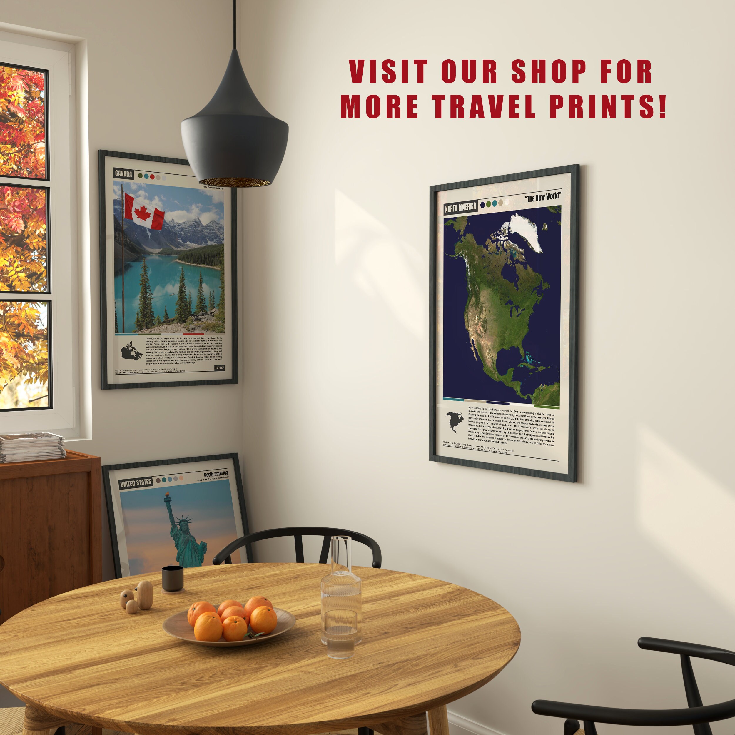 North America Poster North America Print North America Wall Art North ...