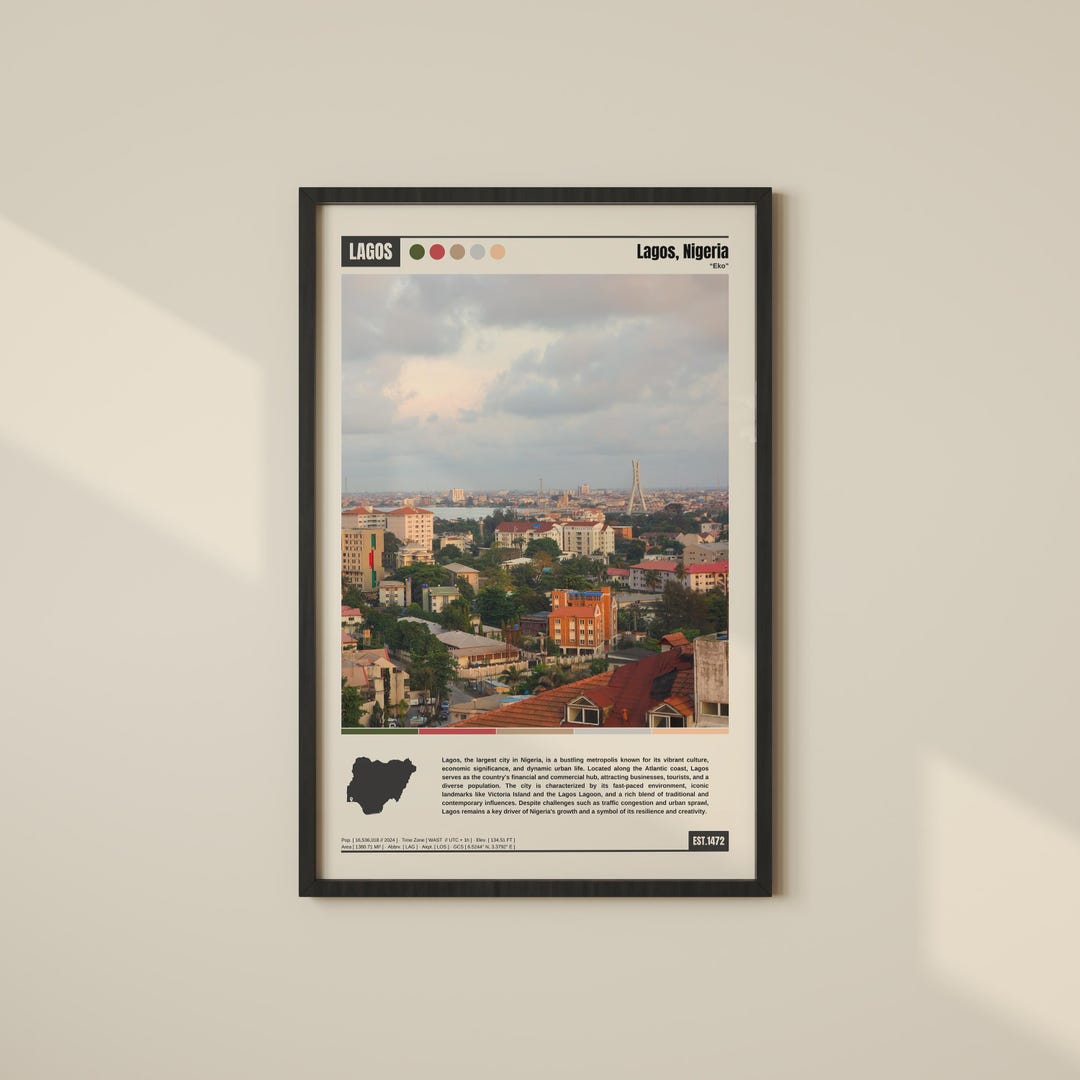 Lagos Poster | Lagos Print | Lagos Wall Art | Lagos Decor | Lagos Photo ...
