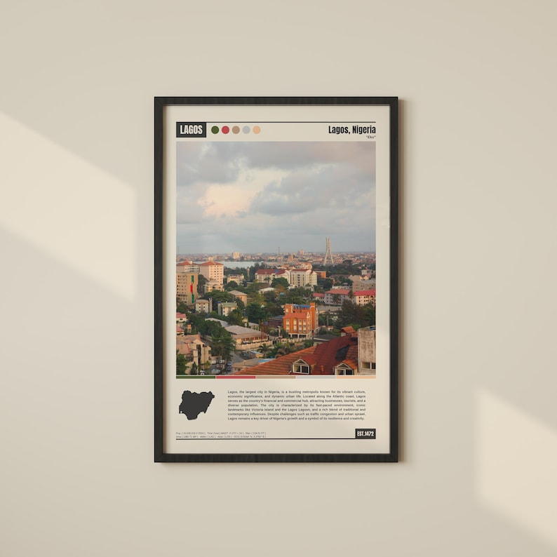 Lagos Poster | Lagos Print | Lagos Wall Art | Lagos Decor | Lagos Photo ...