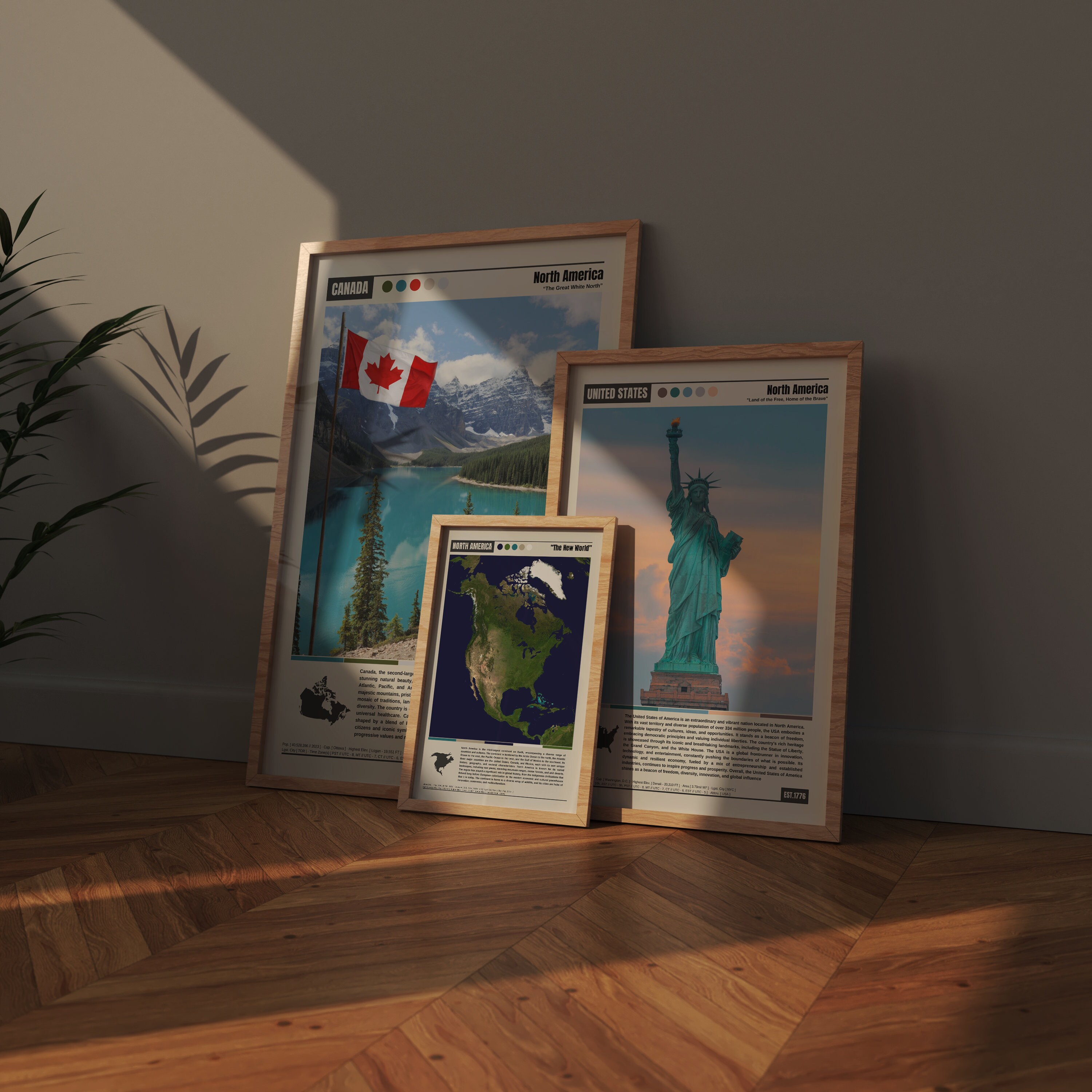 North America Poster North America Print North America Wall Art North ...