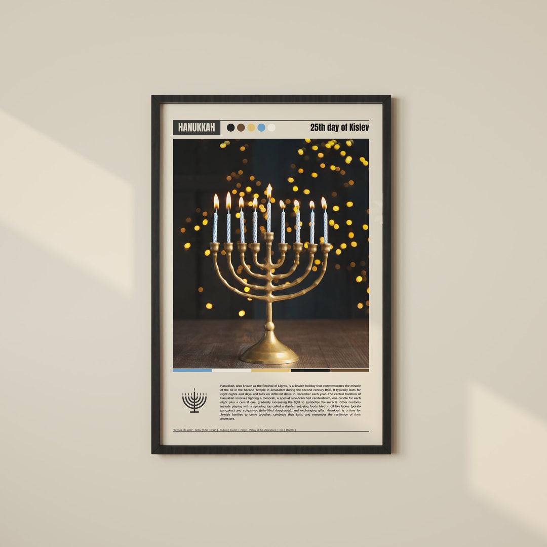 Hanukkah Print, Hanukkah Poster, Hanukkah Decorations, Hanukkah ...