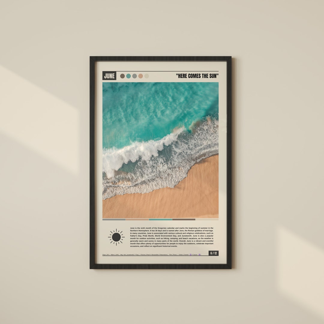 June Poster | June Print | June Wall Art | June Decor | June Photo ...