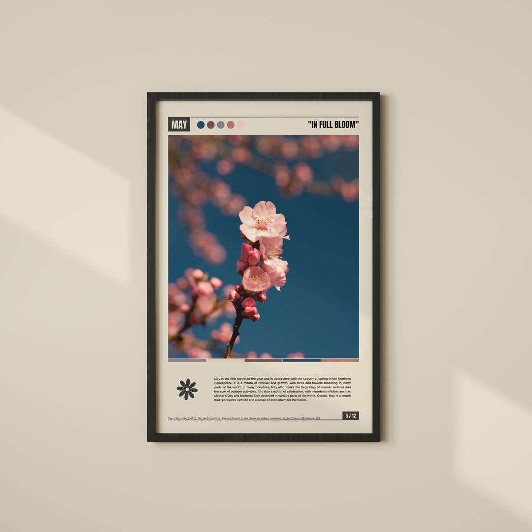 May Poster | May Print | May Wall Art | May Decor | May Photo | May ...