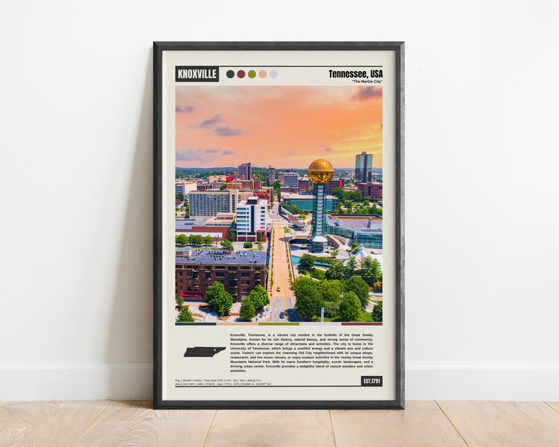 Knoxville Poster Knoxville Print Knoxville Wall Art - Etsy