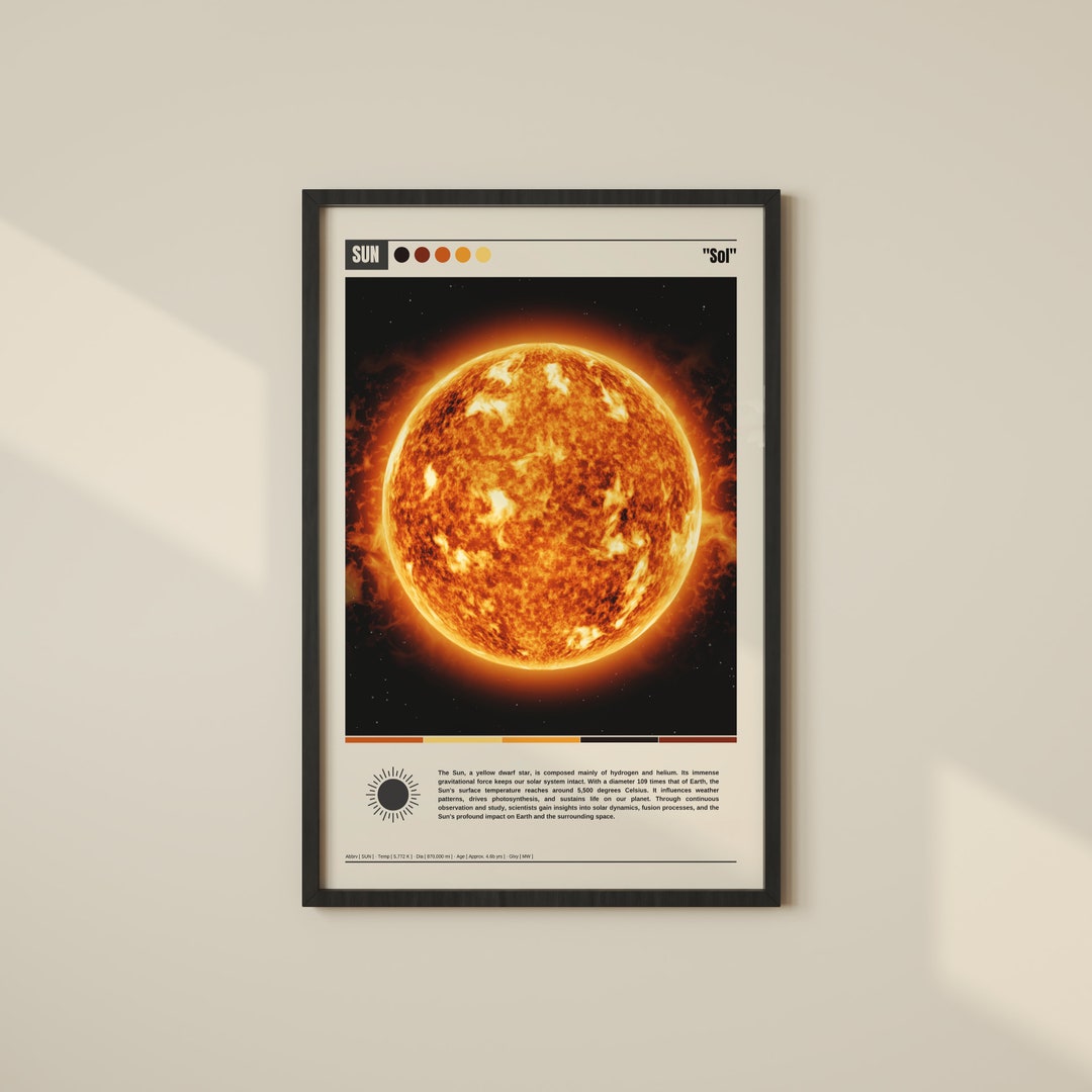 Sun Poster, Sun Oil Painting, Sun Printable Wall Art, Sun Print Instant ...